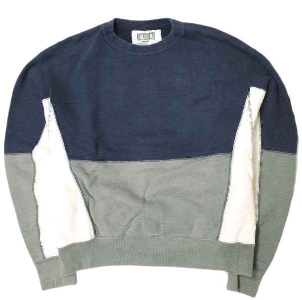 C.E シーイー 日本製 PANEL CREW NECK カラーパネルクルーネックスウェット S NAVY トレーナー CAV EMPT 裏毛 トップス