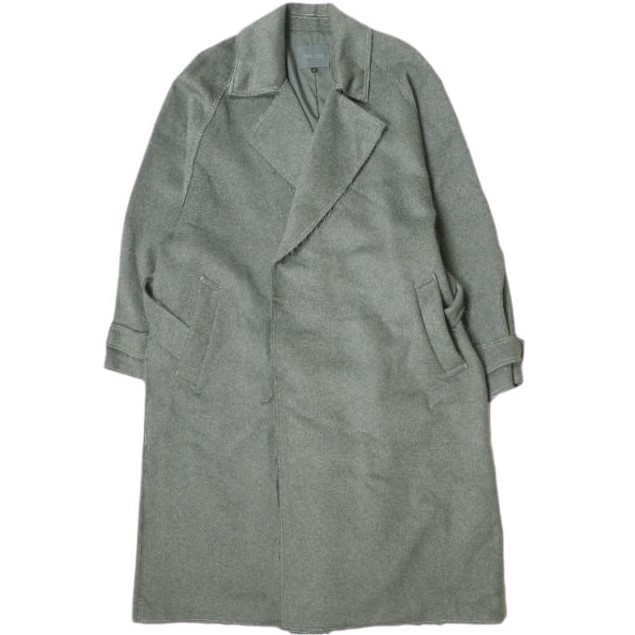 GEN_DAI ゲンダイ 23AW LONG COAT ベルテッド ウールオーバーコート 1 グレー カットオフ チェスター アウター