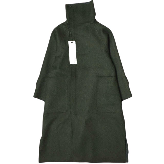 新品 CLASS クラス 日本製 ウールヘリンボーン ハイネックコート kinkオーダーモデル CBGA19UNIA 2 KHAKI 定価240,900円 アウター