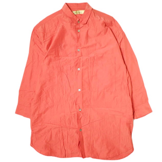 Robes＆Confections ローブスアンドコンフェクションズ 23SS Cotton Nylon Poplin Baggy Shirt バギーシャツ IRC-B02-003 1 オレンジ