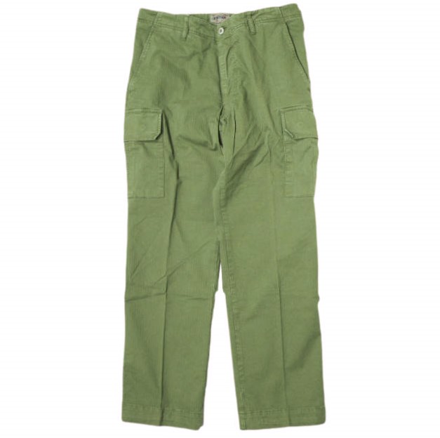 新品 J.W.BRINE ジェイダブリューブライン イタリア製 VALE コットンヘリンボーンカーゴパンツ 14582 29 OLIVE 定価29,700円 ボトムス