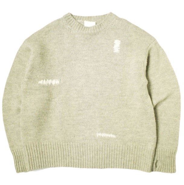 refomed リフォメッド 23AW 日本製 GRANNY REPAIR KNIT SWEATER グラニーリペアニットセーター  REKN-004 3 IVORY クルーネック g21816