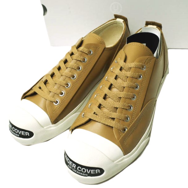 新品 UNDERCOVER アンダーカバー 24AW TOE LOGO LEATHER SNEAKERS トゥロゴ レザースニーカー UC2D9F02 L(27-27.5cm) BEIGE g22067