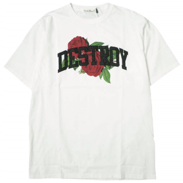 新品 UNDERCOVER アンダーカバー 23AW 日本製 S/S DESTROY ROSE TEE デストロイローズTシャツ UC2C3802 3 WHITE 半袖 薔薇 定価22,000円