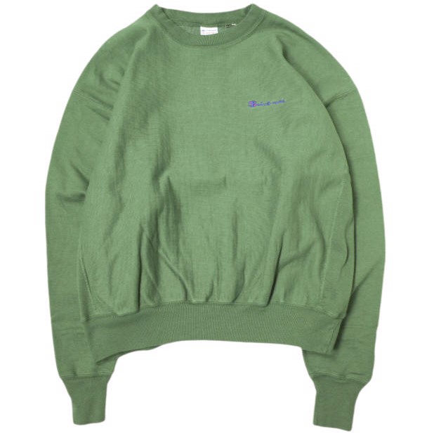 新品 SAINT MICHAEL セントマイケル 23AW CRW N SWT / LOGO ロゴ刺繍 クルーネックスウェット SM-A23-0000-027 XL GREEN SAINT Mxxxxxx