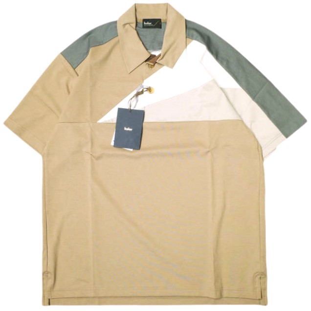 新品 kolor カラー 24SS 日本製 ライトポンチポロシャツ 24SCM-T04202 3 BEIGE 半袖 POLO SHIRTS 定価48,400円 トップス