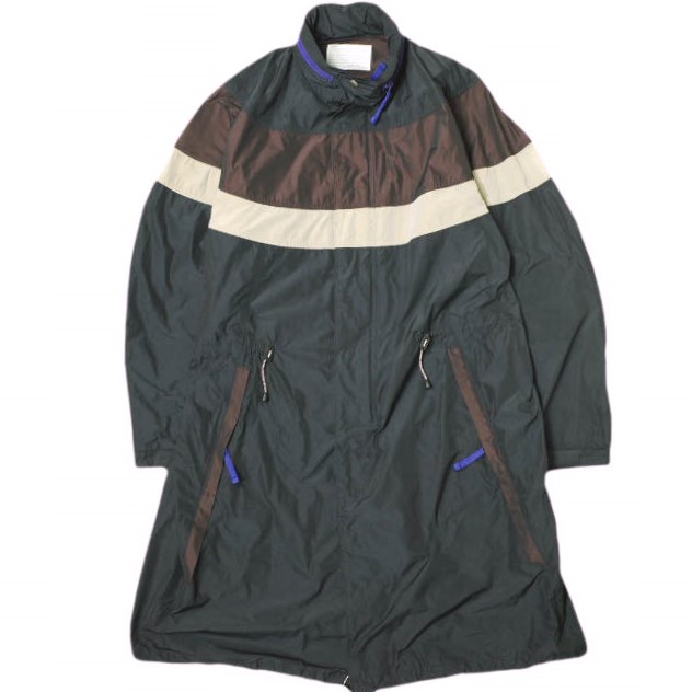 新品 kolor カラー 24SS 日本製 ナイロンスタンドカラーコート 24SCM-C08118 3 NAVY 定価148,500円 アウター