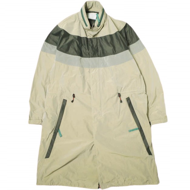 新品 kolor カラー 24SS 日本製 ナイロンスタンドカラーコート 24SCM-C08118 3 BEIGE 定価148,500円 アウター