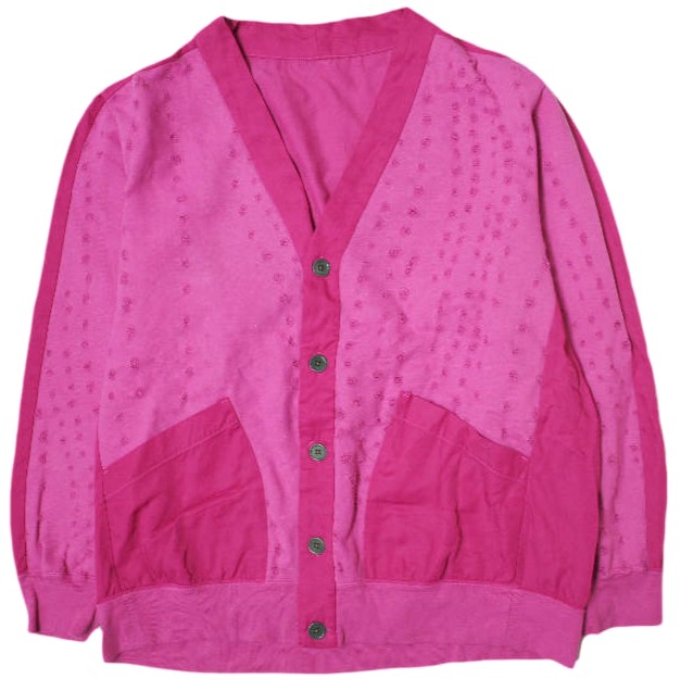 BRU NA BOINNE ブルーナボイン 24SS 日本製 フォッサカーデェ クラッシュ加工カーディガン No.8430 S ピンク ユニセックス トップス