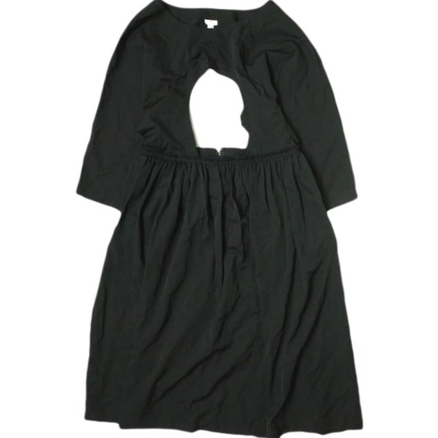 COMME des GARCONS コムデギャルソン コムコム 20AW 日本製 CIRCLE CUTOUT DRESS サークルカットアウトワンピース RF-A003 M ブラック