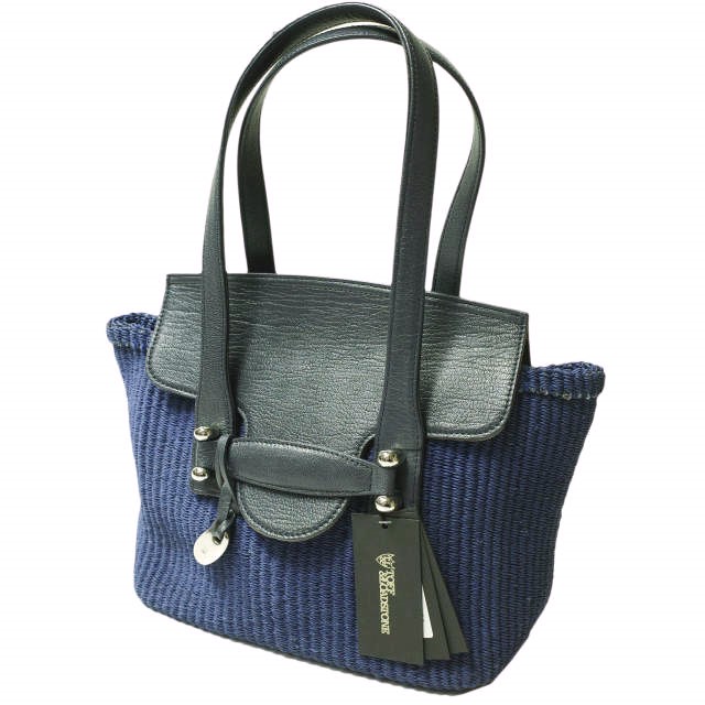 新品 TOFF＆LOADSTONE トフ＆ロードストーン Hybrid Basket Mat アバカxレザー ネイキッドトート型カゴバッグ TL-5020 BLUE 定価42,900円