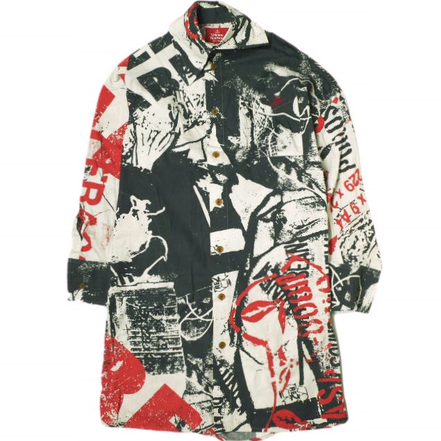 Vivienne Westwood Red Label ヴィヴィアンウエストウッド ラビッシュプリント シャツワンピース 16-12-531003 00 VWW カオス ドレス