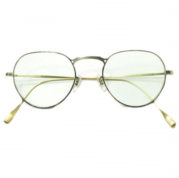 EYEVAN アイヴァン 日本製 FREED AG-C ボストンサングラス Antique Gold/Light Green(度入り) 47□20-145 眼鏡 メガネ