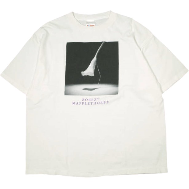 新品 SAINT MICHAEL x ROBERT MAPPLETHORPE セントマイケル 25SS MT_SS TEE / CALLA LILY Tシャツ SM-HR8-0000-C17 XL WHITE Mxxxxxx