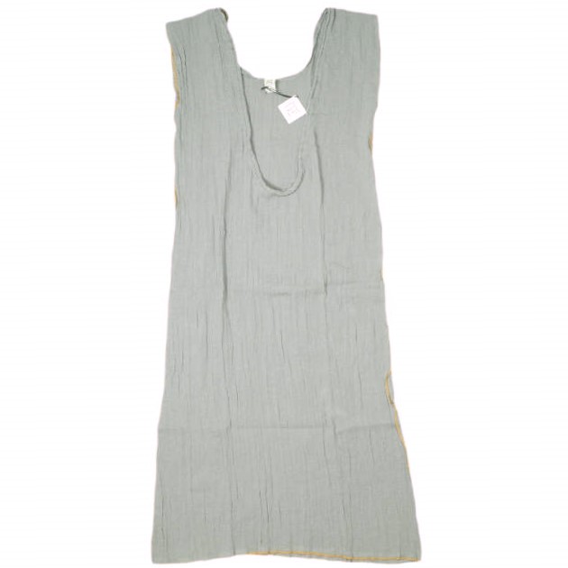 新品 BASERANGE ベースレンジ 25SS MAX DRESS コットンリネン マキシワンピース S Bayon Grey ドレス 定価35,420円 トップス