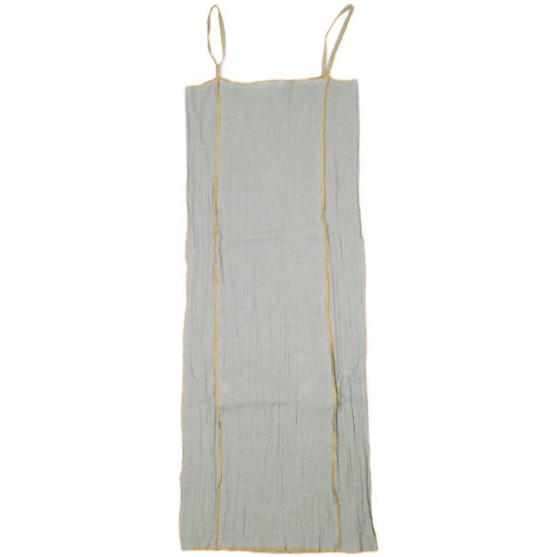 新品 BASERANGE ベースレンジ 25SS SHOK SLIP DRESS Crinkle Linen コットンリネン キャミソールワンピース XS Bayon Grey 定価21,780円