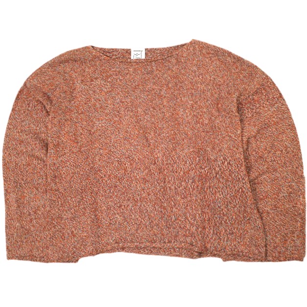 新品 BASERANGE ベースレンジ 24AW SEIRA PULLOVER オーガニックコットン メランジニット XS/S Rust Melange セーター 定価30,910円