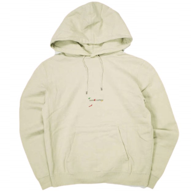 SAINT LAURENT PARIS サンローランパリ 22SS Ribbed Goosh Hooded Sweatshirt スウェットプルオーバーパーカー 689399 Y36QQ 9760 XS