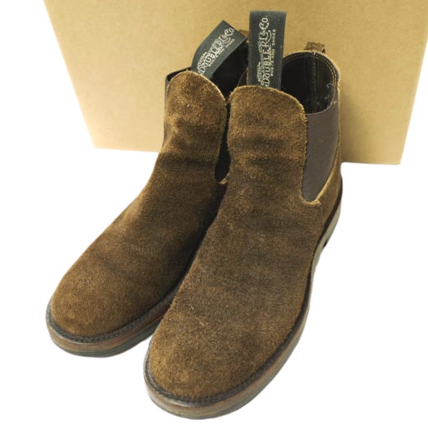 RRL ダブルアールエル Roughout Suede Congress Boot ラフアウトスエード コングレスブーツ US7D(25cm) BROWN Double RL サイドゴア