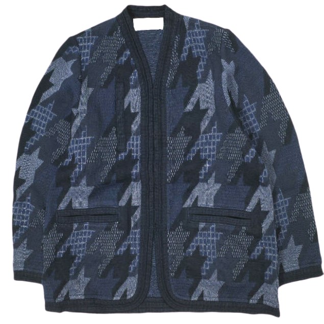 新品 Mame Kurogouchi マメクロゴウチ 23SS Houndstooth Knitted Jacket ハウンドトゥースニットジャケット MM23PS-KN724 1 定価71,500円