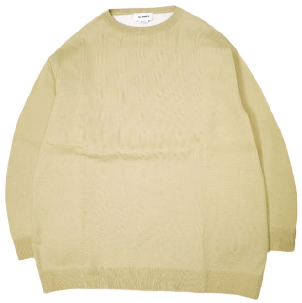 新品 HED MAYNER ヘドメイナー 24SS STONE WASHED COTTON SWEAT オーバーサイズボンディングスウェット HMMY75011A S Beige 定価214500円
