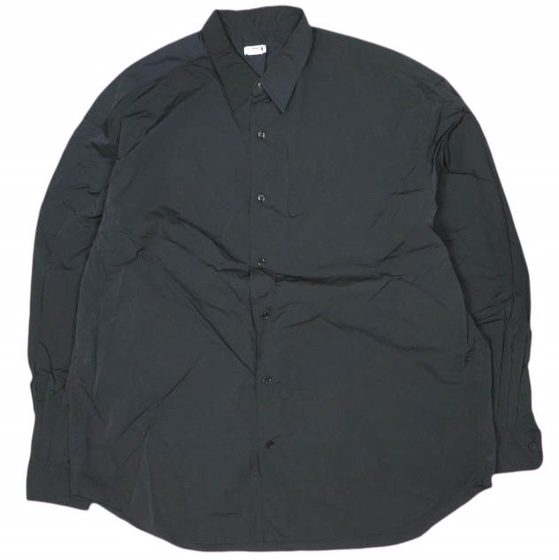 H BEAUTY＆YOUTH エイチ ビューティーアンドユース 24AW ナイロンワッシャーレギュラーカラーシャツ 1211-186-8286 L NAVY 長袖 LIMONTA