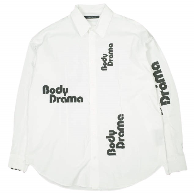 ALMOSTBLACK オールモストブラック 22AW 日本製 Body Drama カットオフドレスシャツ 22AW-SH03 1 WHITE 長袖 トップス