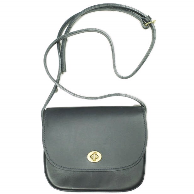 MIMI BERRY ミミベリー イギリス製 Francis ベジタブルタンニンレザー ショルダーバッグ BLACK カバン