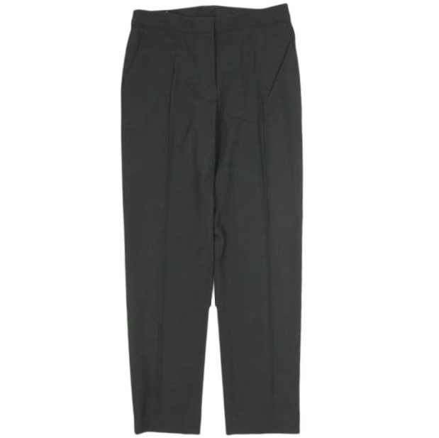 新品 DRIES VAN NOTEN ドリスヴァンノッテン 23SS POUMAS 6060 W.W.PANTS PO/W ノープリーツトラウザーズ 34 BLACK パンツ 定価88,000円