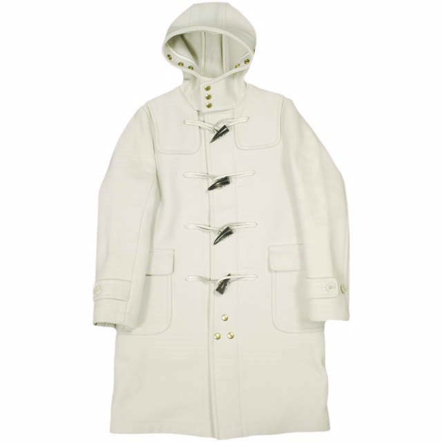 SCYE BASICS サイベーシックス 日本製 ウールメルトン ダッフルコート 5218-73543 36 IVORY アウター