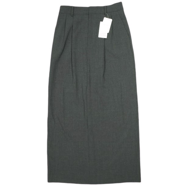 新品 AP STUDIO エーピーストゥディオ 24SS 日本製 Tuck maxi skirt タックマキシスカート 24060586101010 38 グレー 2プリーツ ロング