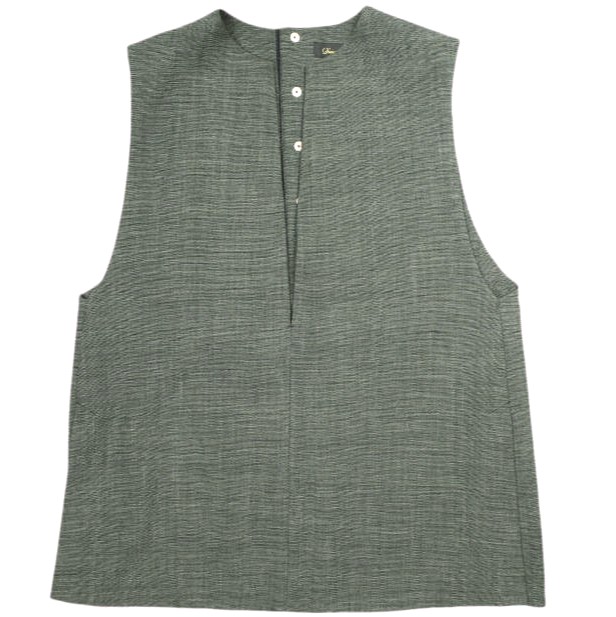 Drawer ドゥロワー 日本製 PRE1 ウールスキッパーヴェスト 2020年モデル 6521-299-0795 36 グレー ジレ ベスト 定価75,900円 トップス