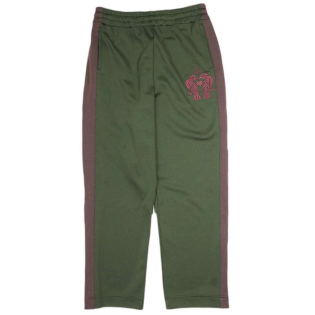Vivienne Westwood MAN ヴィヴィアンウエストウッドマン 日本製 TWIN EAGLES トラックパンツ 249046 3320 48 OLIVE/BURGUNDY ジャージー
