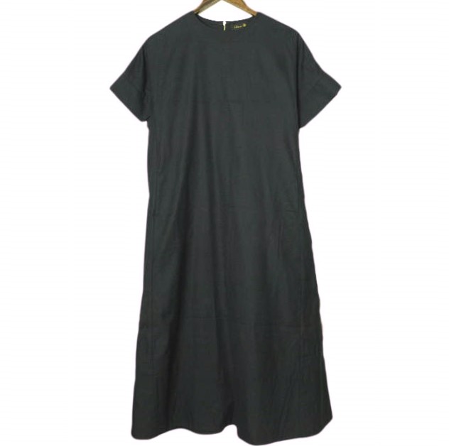 Drawer ドゥロワー 日本製 コットンショートスリーブフレアワンピース 6526-299-1384 36 Dk.Navy ドレス トップス