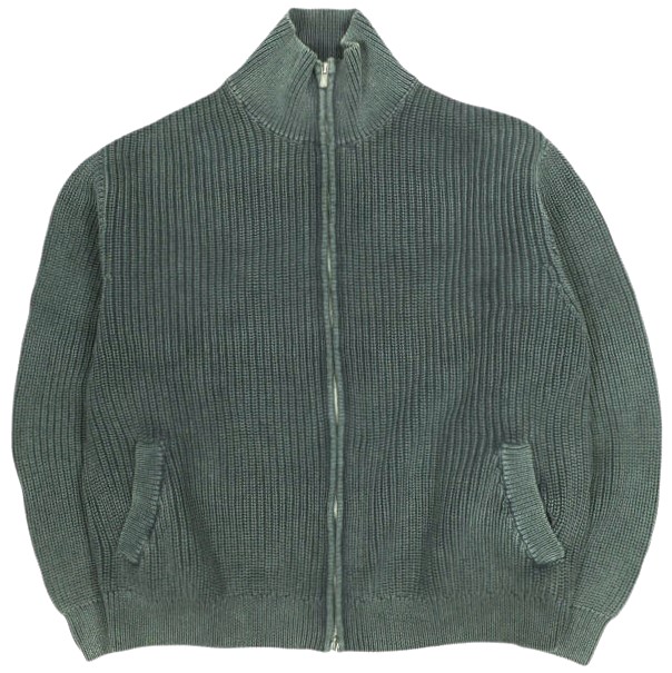 KITH NYC キスニューヨークシティ 24AW Garment Dyed Wyona Full Zip ジップアップニットジャケット S Machine 畦編み カーディガン