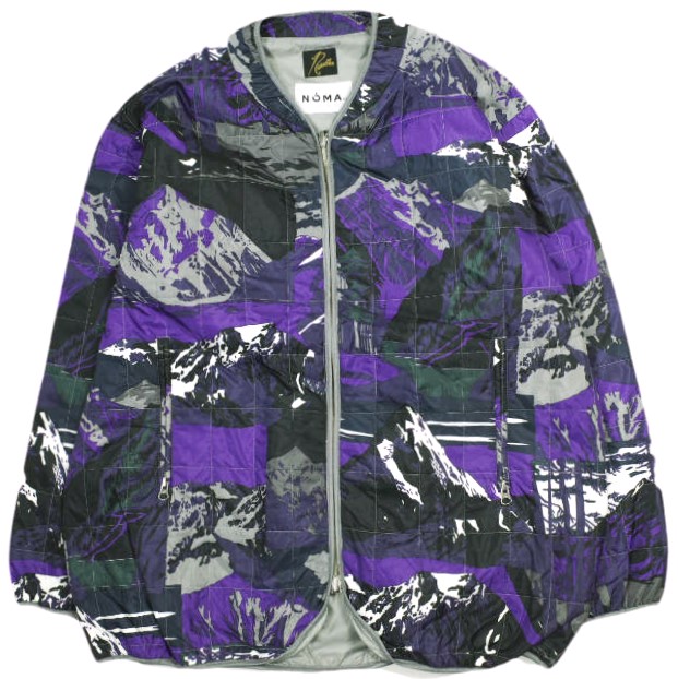 Needles x NOMA t.d. ニードルス ノーマ 22AW 別注 Piping Quilt Jacket - Insulation Printed パイピングキルトジャケット S LANDSCAPE