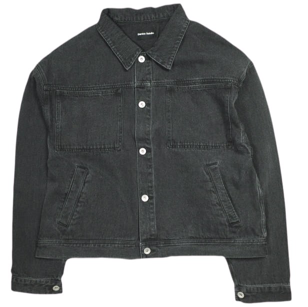 新品 Danke Schon ダンケシェーン 25AW WEB＆限定 DENIM JACKET オーバーサイズ デニムジャケット UNS25135-OT L ブラック Gジャン