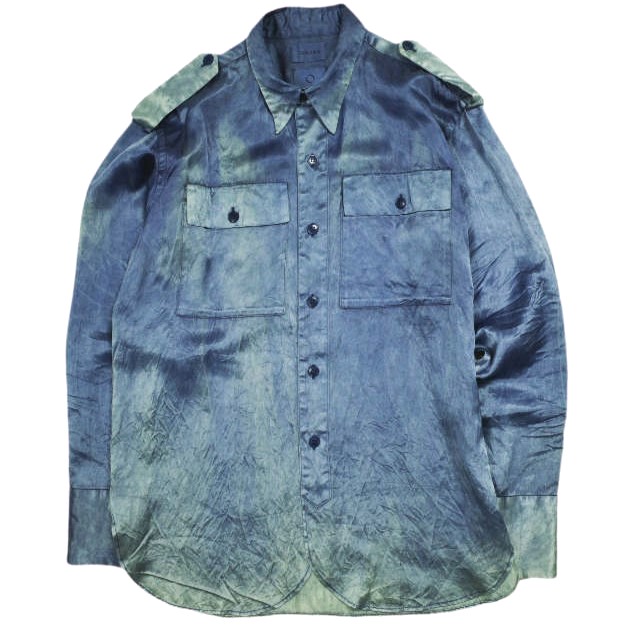 TANAKA x O タナカ オー 25SS 別注 日本製 OVER OFFICER SHIRT 奄美大島 藍染め オフィサーシャツ ネイビー CAMILONGDRESS 長袖 CITYSHOP