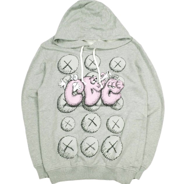 COMME des GARCONS SHIRT x KAWS コムデギャルソンシャツ カウズ 21AW PRINTED HOODIE 裏毛 スウェットプルオーバーパーカー FH-T001 M