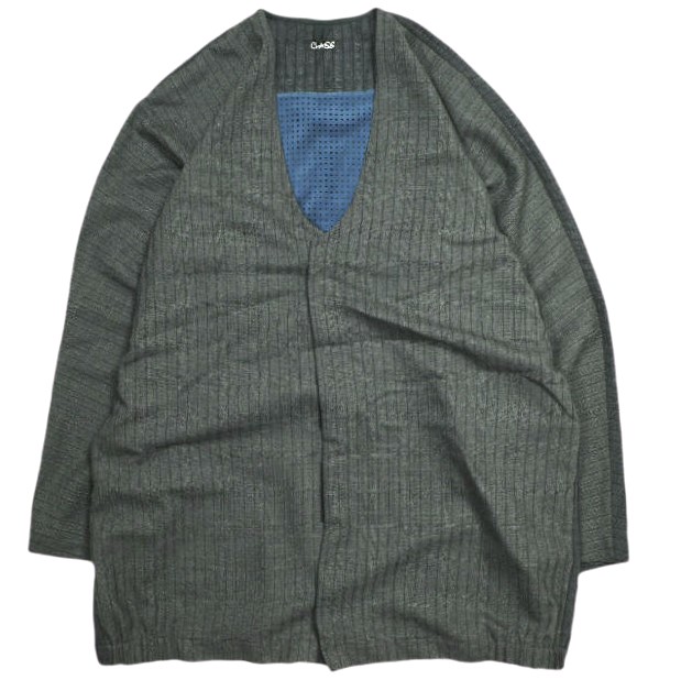 CLASS クラス 日本製 Portable Orchard - Wool Stripe ジャガードウールストライプコート CCAS15UNIB 2 チャコールグレー アウター