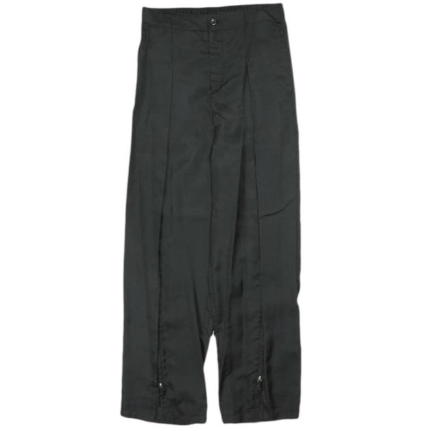 TOGA トーガ 23AW 日本製 Cupra satin pants キュプラサテンパンツ TA32-FF071 36 BLACK イージー ジップ ボトムス
