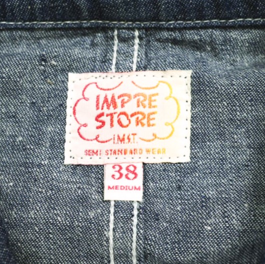IMPRESTORE インプレストア LOU 6.5oz DENIM BDU JACKET デニム ジャングルファティーグジャケット 38(M) Indigo カバーオール アウター