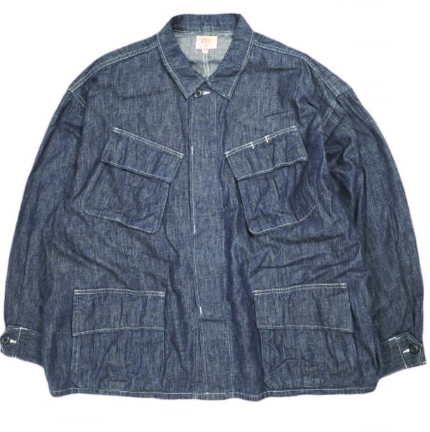 IMPRESTORE インプレストア LOU 6.5oz DENIM BDU JACKET デニム ジャングルファティーグジャケット 38(M) Indigo カバーオール アウター