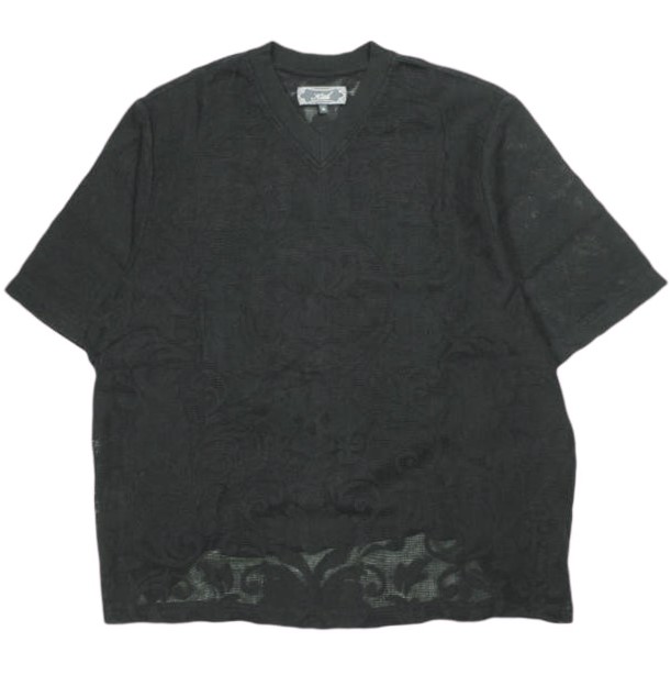 KITH NYC キスニューヨークシティ 25SS Lace Warm Up Shirt レースウォームアップシャツ M BLACK 半袖 ペイズリー Tシャツ ジャージー