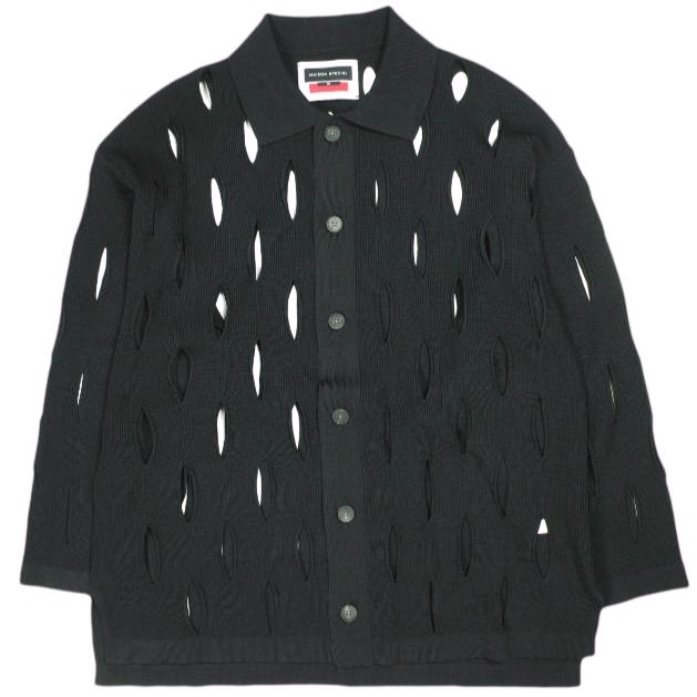 MAISON SPECIAL メゾンスペシャル 23SS プライムオーバースラッシュニットシャツカーディガン ユニセックスアイテム 11231361301 1 BLACK