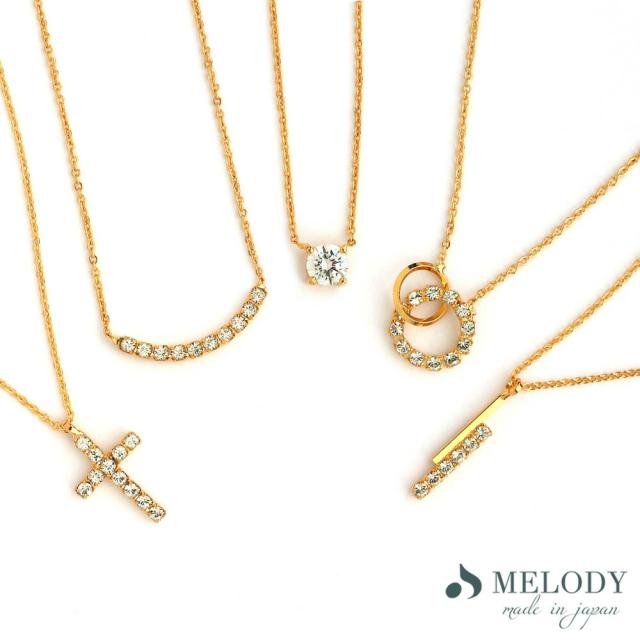 ネックレス 日本製 K18GP ペンダント 選べる 10タイプ ショート レディース ストーン ビジュー キュービックジルコニア シンプル オフィの通販はau PAY マーケット ...