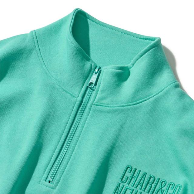 「 CHARI & CO チャリアンドコー 」 スウェット ジャケット ハーフジップ アウター VENTILATED HI NECK SWEATS cac-01-2312-04 01231204 / スウェット トレーナー メンズ レディース チャリンコ CHARI & CO チャリアンドコー 」 スウェット ジャケット ハーフジップ