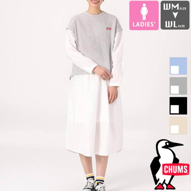 「 CHUMS チャムス 」 Keystone Layered Dress キーストーン レイヤード ドレス CH18-1292 / レディース Ladys ワンピース フェイクレイヤード