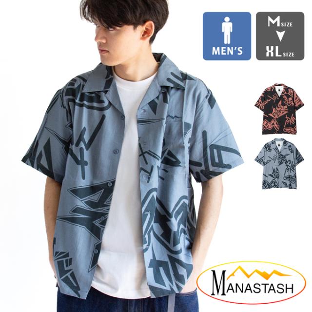 「 MANASTASH マナスタッシュ 」 カタカナ マナロハシャツ KATAKANA MANALOHA SHIRT 792-4123004 / 7924123004 / シャツ メンズ アロハシャツ 半袖シャツ