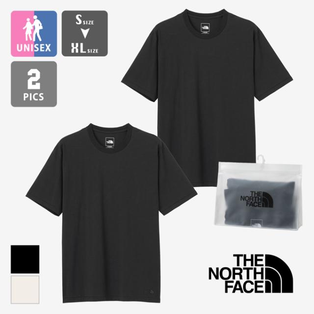 「 THE NORTH FACE ザ・ノース・フェイス 」 S/S FD Pack Tee ショートスリーブ フラッシュ ドライ パック ティー NT32542 / Tシャツ パックT 半袖 丸首 クルーネック 無地 2枚組 インナー 速乾 FLASHDRY メンズ レディース ユニセックス